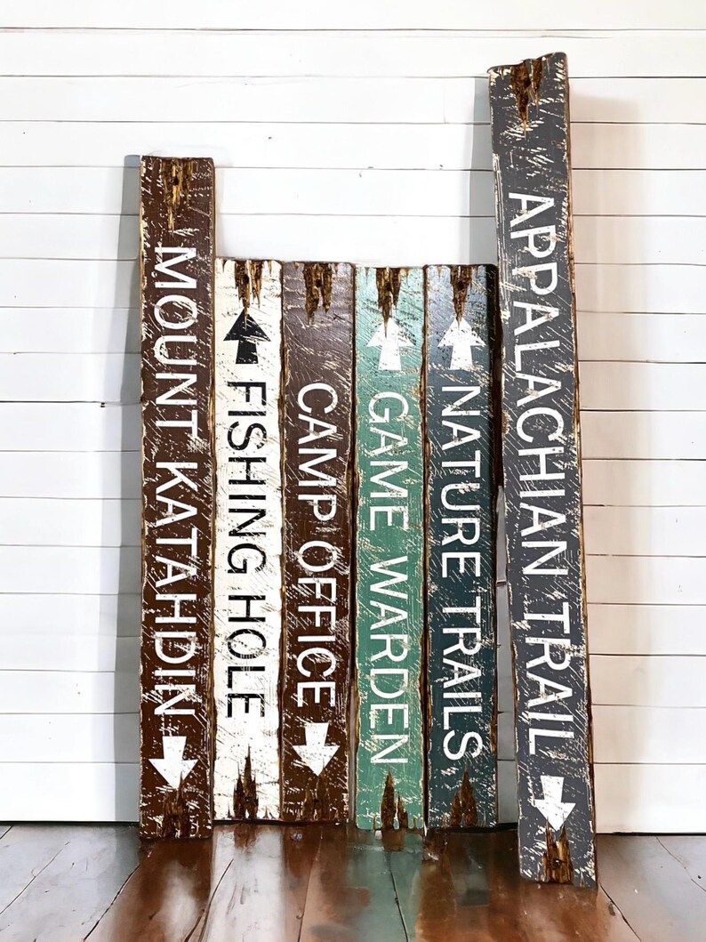 Mount Katahdin Maine Wood Sign, Rustic Wood Hiking Decor - Etsy
