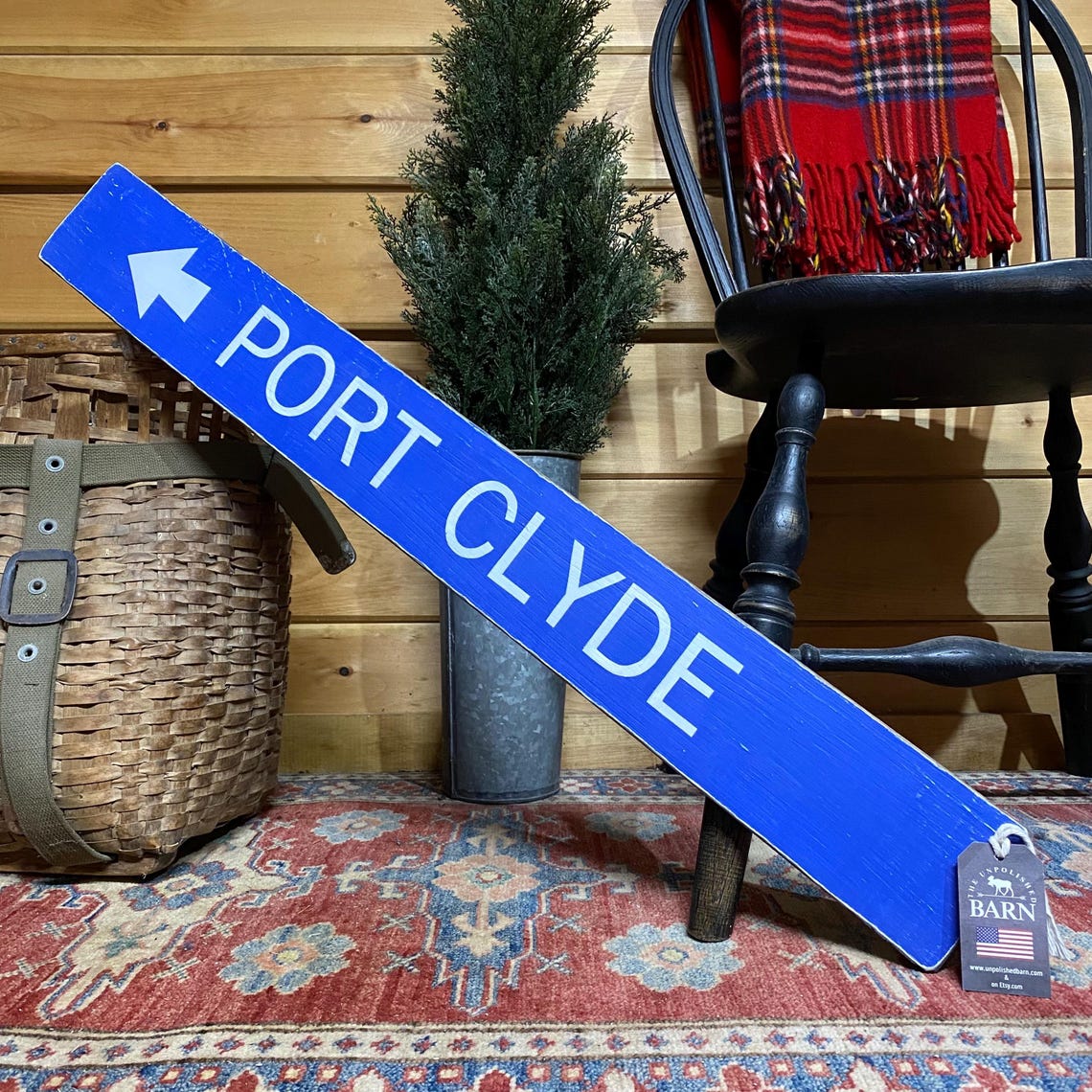 Port Clyde Maine Rustic Wood Sign - Etsy