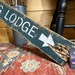 Rustic Hunting Lodge Wood Sign Distressed Log Cabin Decor - Etsy