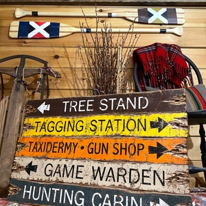 Hunting Game Warden Wood Sign | Rustic Cabin Decor - Etsy