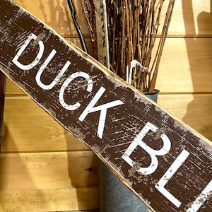 Duck Blind Wood Sign | Rustic Waterfowl Hunting | Log Cabin Decor - Etsy