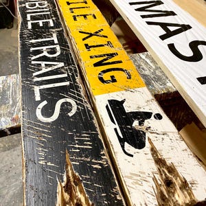 Snowmobiling Wood Sign, Distressed Log Cabin Decor, Snowmobile Trails ...