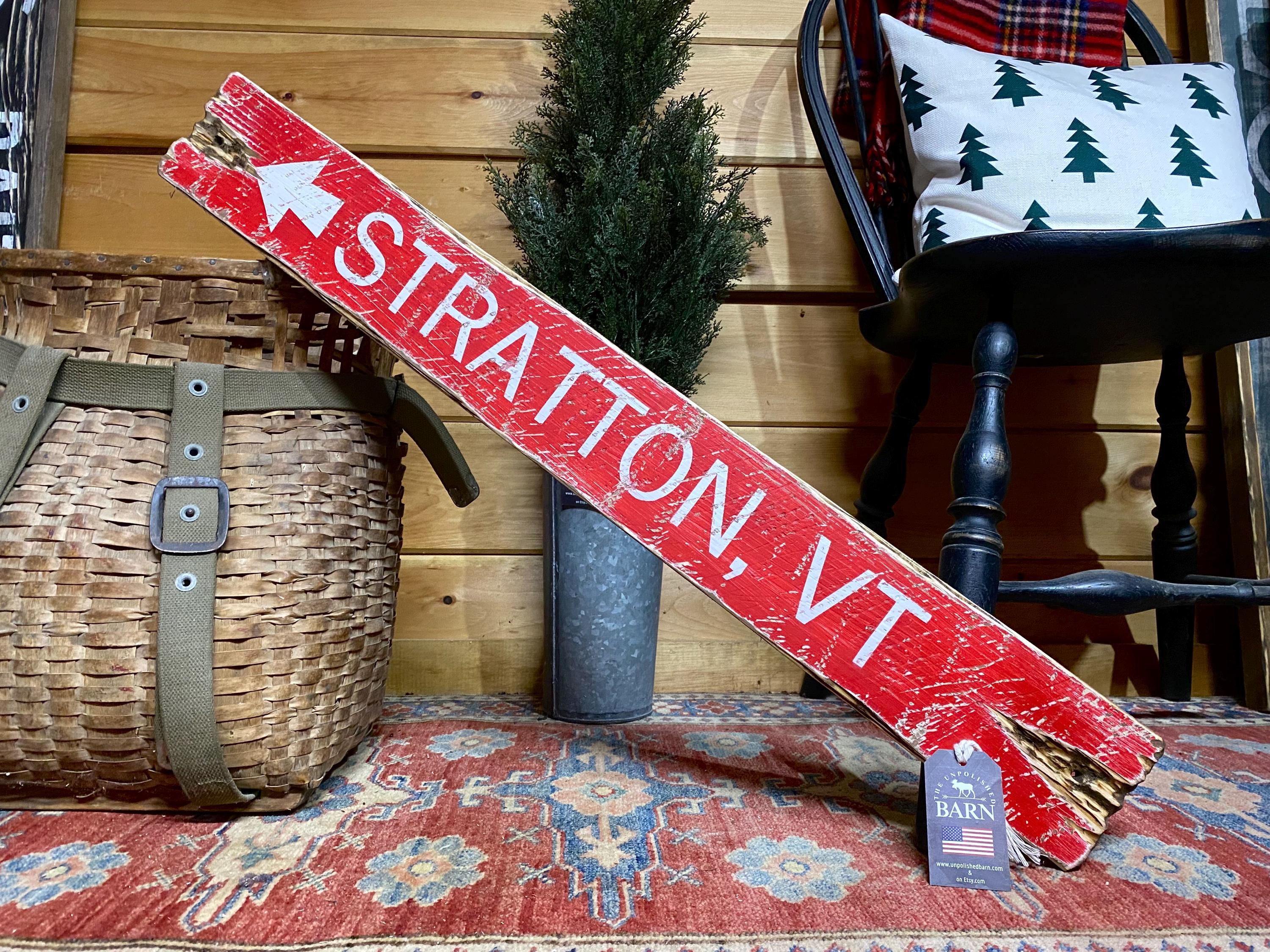 Stratton Vermont Rustic Wood Sign - Etsy