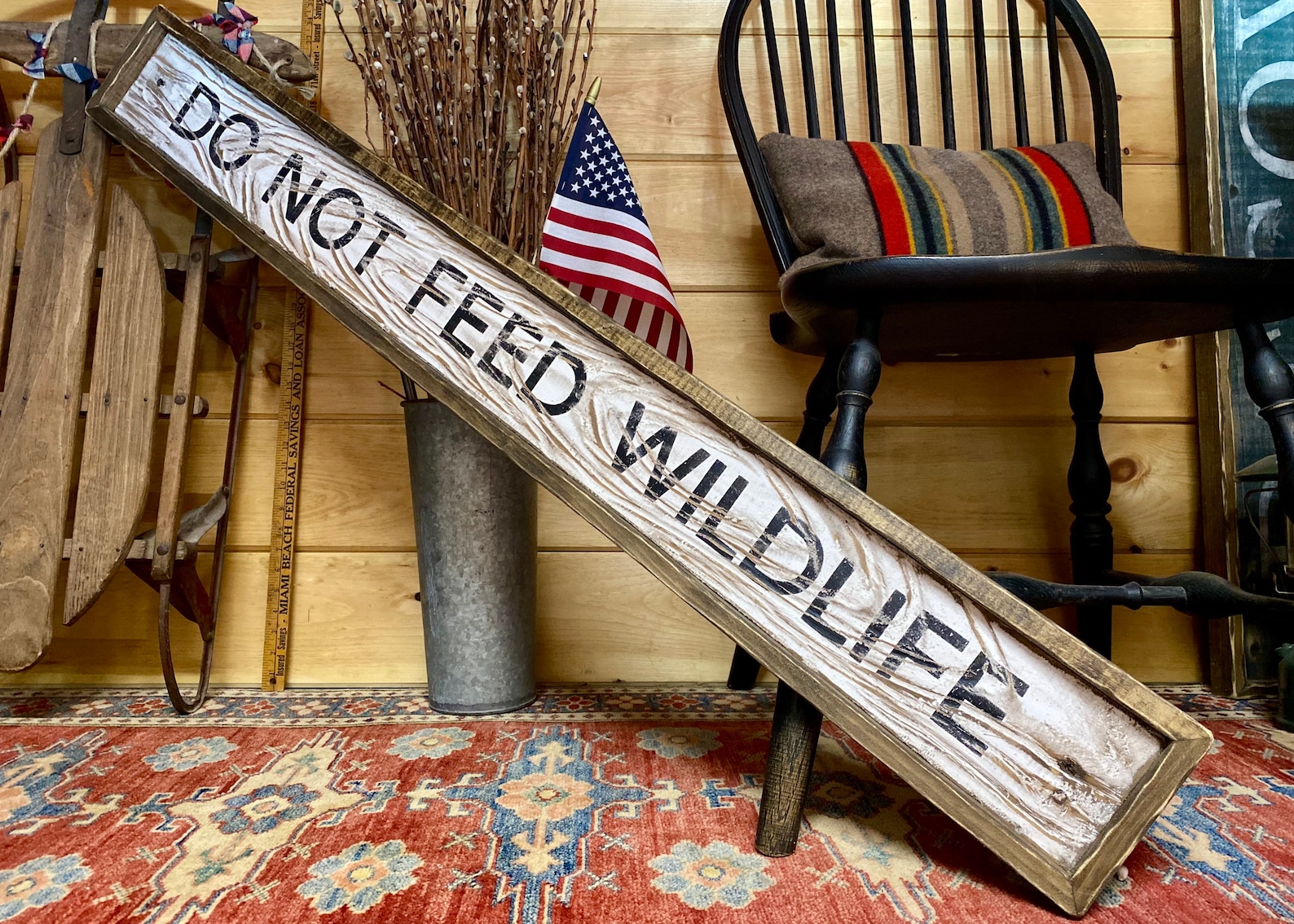 Do Not Feed Wildlife Sign Wood Rustic Log Cabin Decor | Etsy