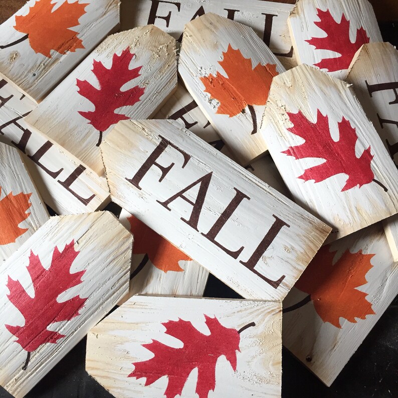 Rustic Fall Decor Harvest Sign Autumn Leaves Wood Door - Etsy