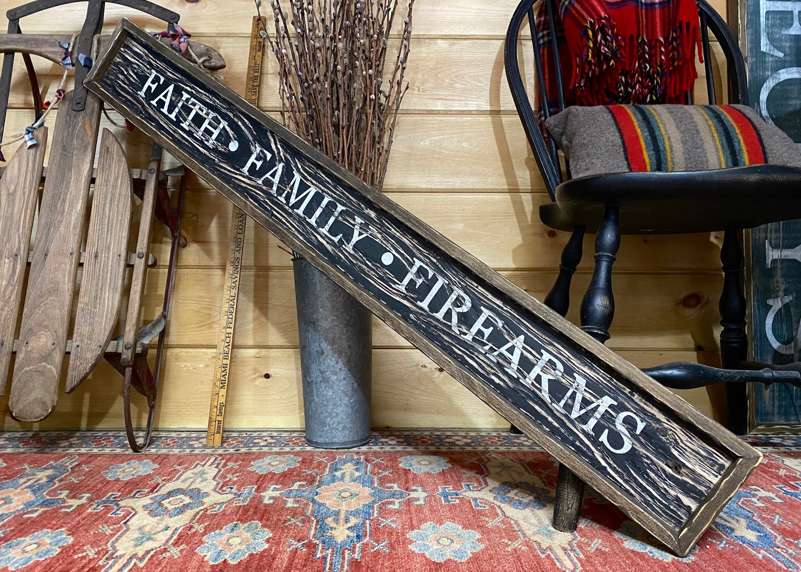 Faith Family Firearms Sign Wood Patriotic Decor Gun Sign - Etsy