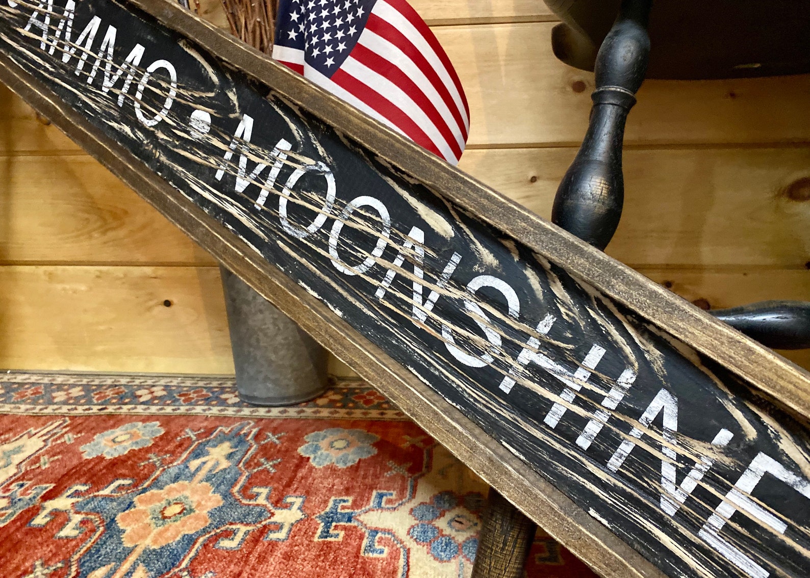 Rustic Wood Moonshine Sign Bar Decor Guns Ammo Moonshine | Etsy