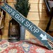 Rustic Fishing & Hunting Store Wood Sign | Distressed Log Cabin Decor ...