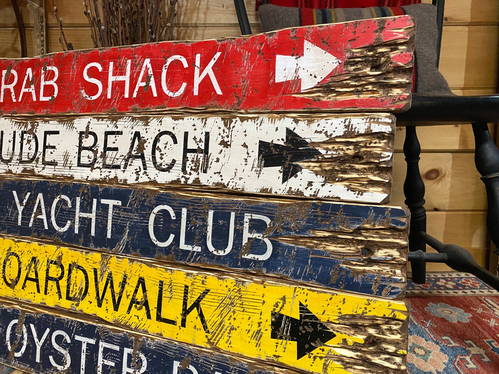 Wood Beach Sign Set Rustic Coastal Decor Nautical Decor - Etsy