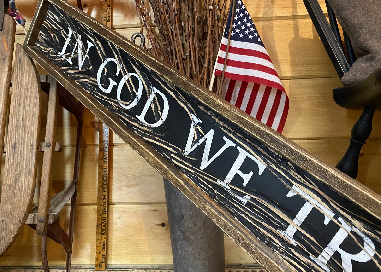 In God We Trust Wood Sign Patriotic Decor Religious Sign - Etsy