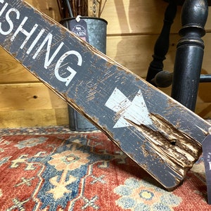 Fly Fishing Wood Sign, Rustic Log Cabin Maine Fisherman Gift Decor - Etsy