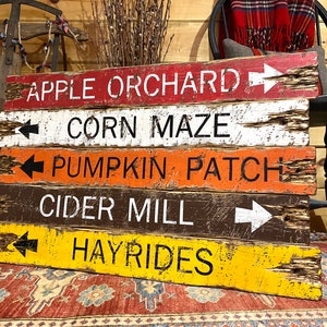 Rustic Wood Fall Sign Set | Farmhouse Fall Decor | Autumn Decorations ...