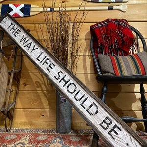 Rustic Maine Wood Sign: the Way Life Should Be - Coastal Decor - Etsy