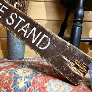 Rustic Tree Stand Hunting Wood Sign | Distressed Log Cabin Decor ...