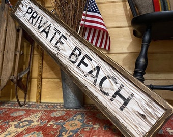 Private Beach Sign - Etsy