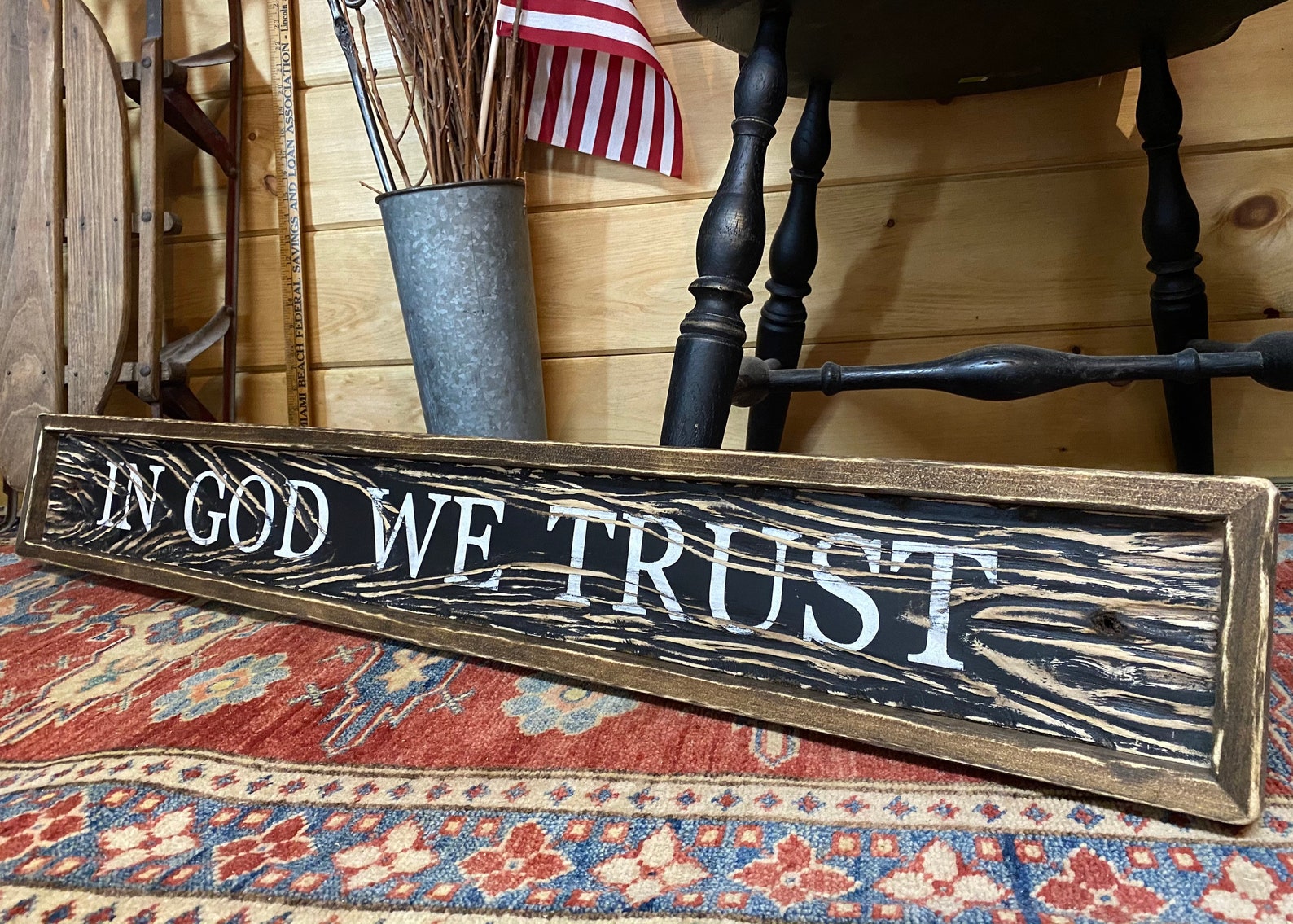 In God We Trust Wood Sign Patriotic Decor Religious Sign | Etsy