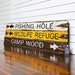 Fishing Hole Camping Wood Sign Set rustic Log Cabin Decor - Etsy
