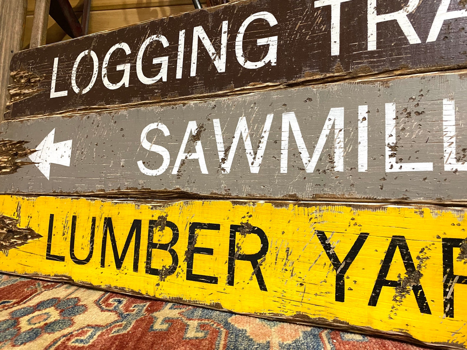 Woodworking Sign Set Rustic Arborist Gift Lumber Yard - Etsy
