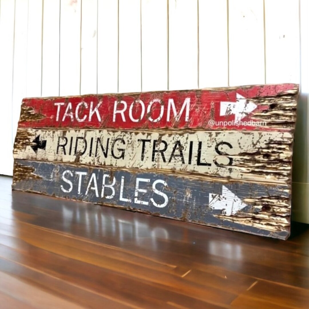 Rustic Tack Room Wood Sign, Equestrian Horse Riding Decor - Etsy