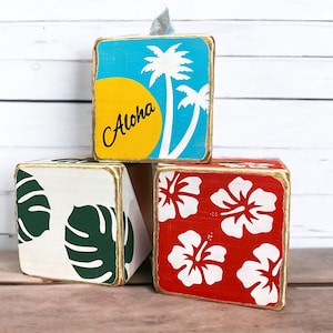 Tropical Home Aloha Tissue Box Cover, Coastal Beach House Decor ...