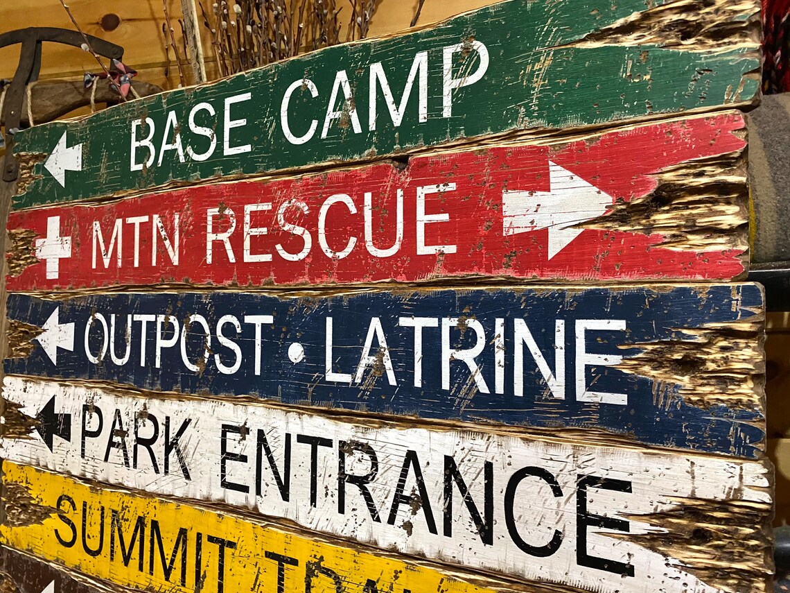 Wood Hiking Signs Mt Everest Sign Base Camp Sign Mountain - Etsy