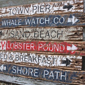 Bar Harbor Maine Wood Signs Nautical Beach House Decor | Etsy