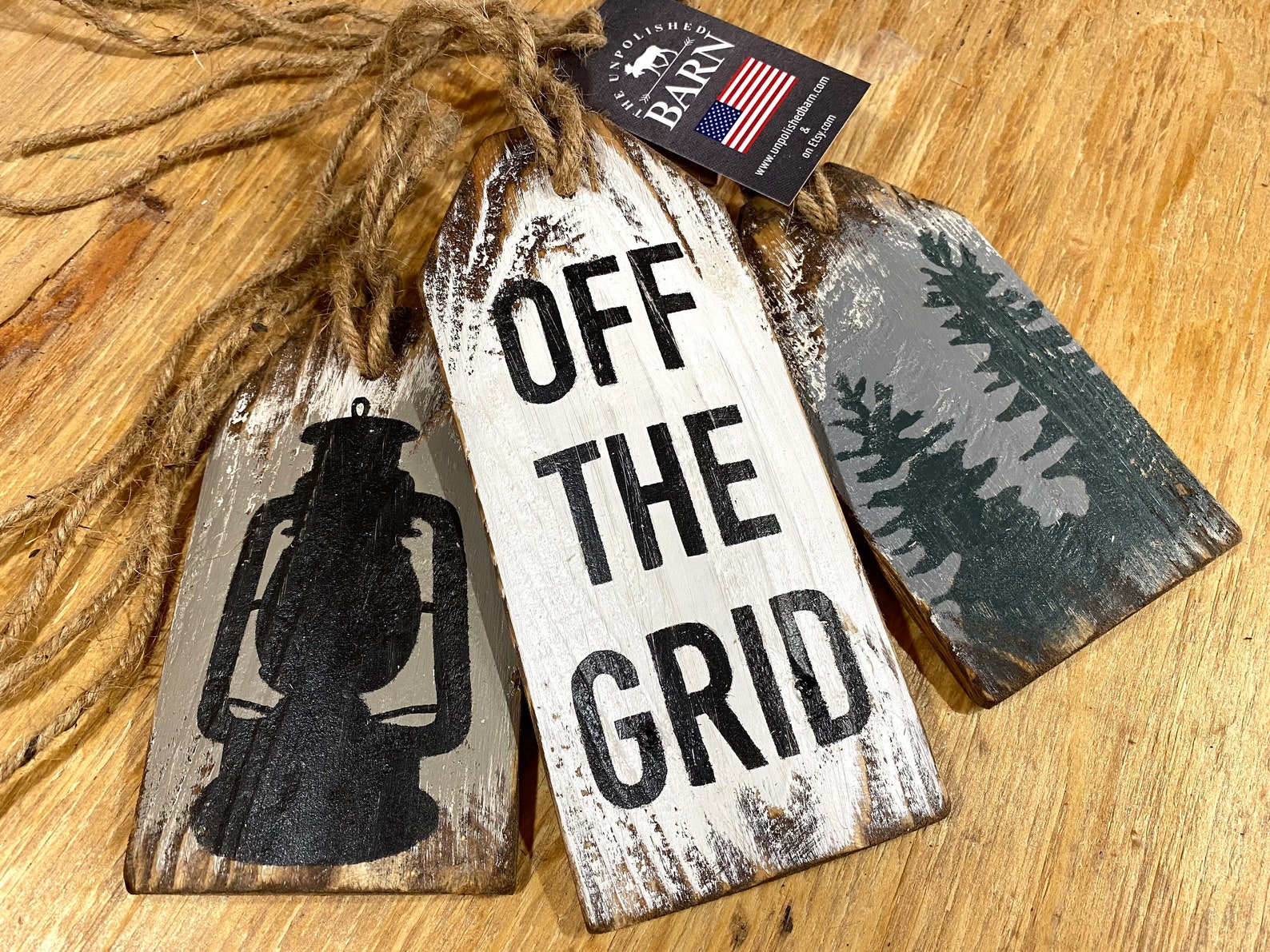 Off the Grid Sign Rustic Camp Decor Hurricane Lantern - Etsy