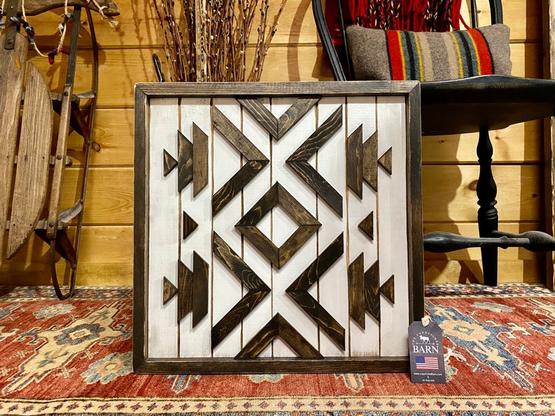 18x18 Southwestern Aztec Wood Sign Rustic Tribal Wall Art - Etsy