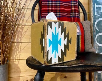 Southwestern Tissue Box Cover - Etsy