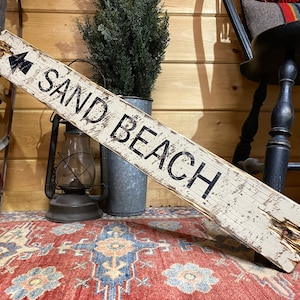 Rustic Sand Beach Wood Sign, Acadia National Park Maine - Etsy