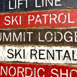 Ski Resort Trail Signs - Etsy