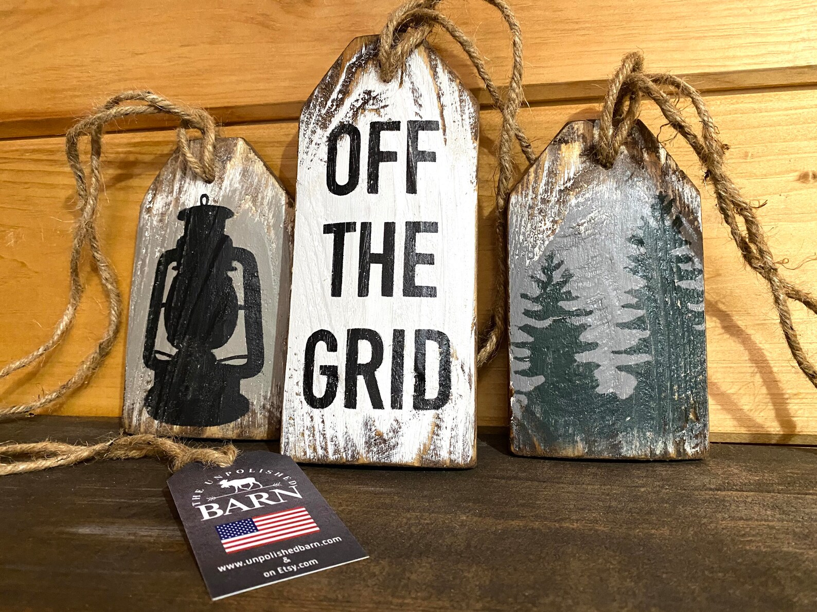Off the Grid Sign Rustic Camp Decor Hurricane Lantern - Etsy