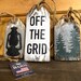 Off the Grid Sign Rustic Camp Decor Hurricane Lantern - Etsy