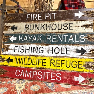 Rustic National Park Sign Set | Camping Decor | Log Cabin Wall Art ...