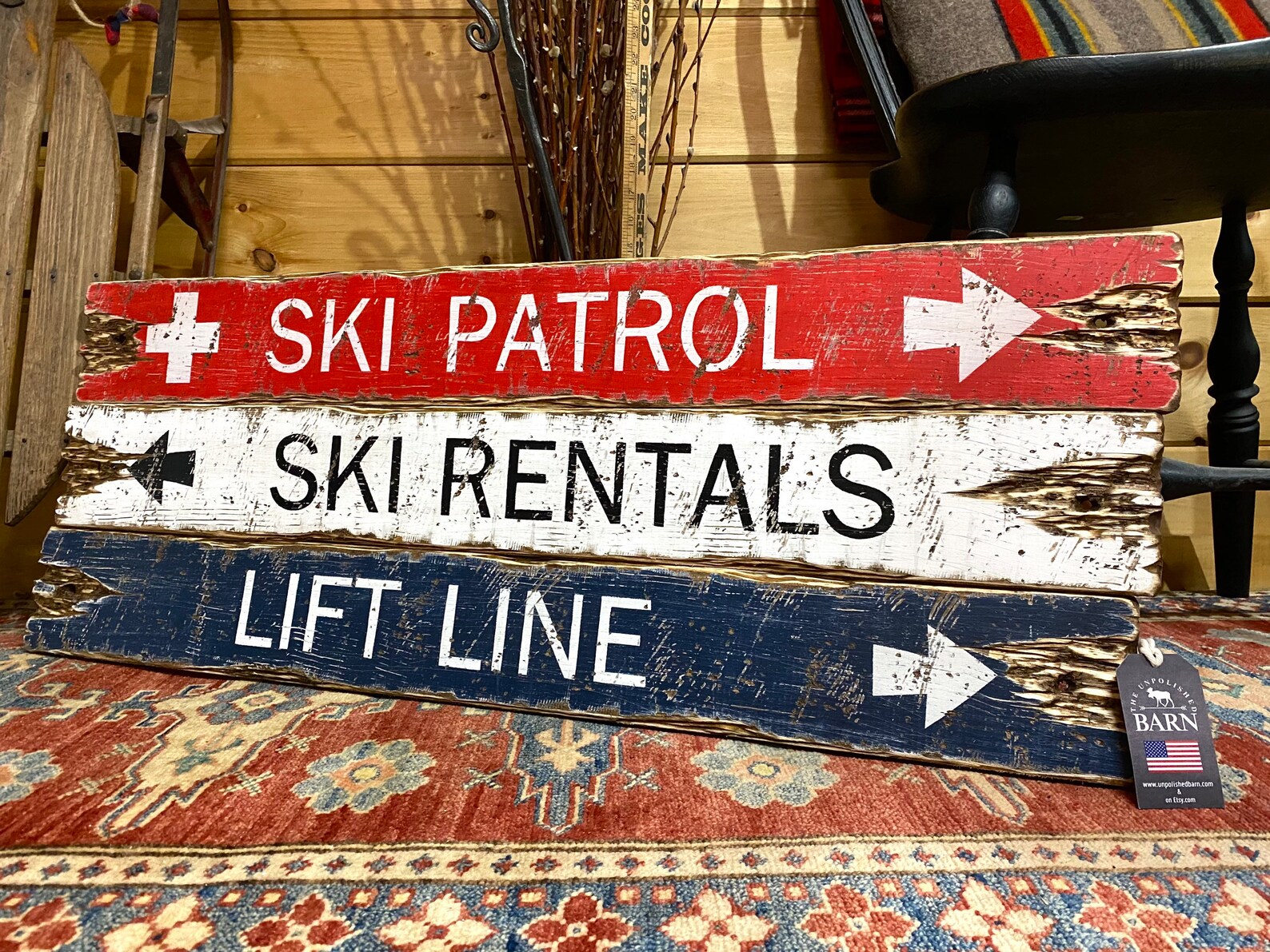 Rustic Ski Sign Set Wood Ski Trail Sign Ski Patrol Ski - Etsy