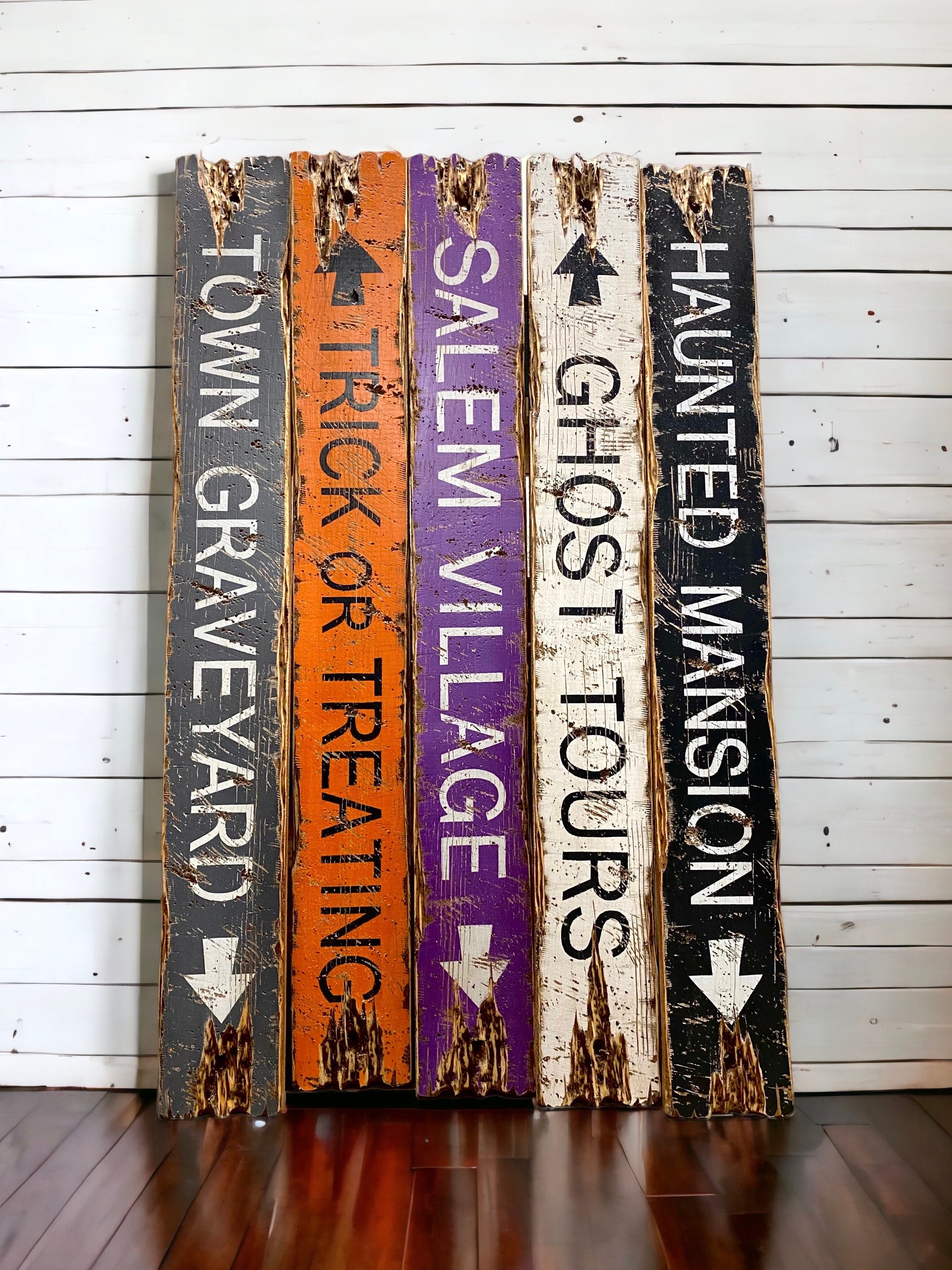 Haunted Halloween Sign Set - Etsy