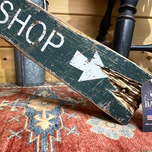 Rustic Fishing & Hunting Store Wood Sign Distressed Log Cabin Decor ...