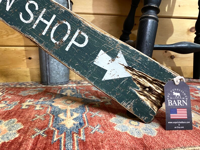 Rustic Fishing & Hunting Store Wood Sign Distressed Log - Etsy
