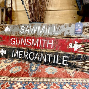 Rustic Gunsmith Sign Set | Sawmill | Distressed Mercantile Sign - Etsy