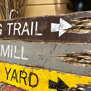 Woodworking Sign Set, Rustic Arborist Gift, Lumber Yard, Logging Trail ...