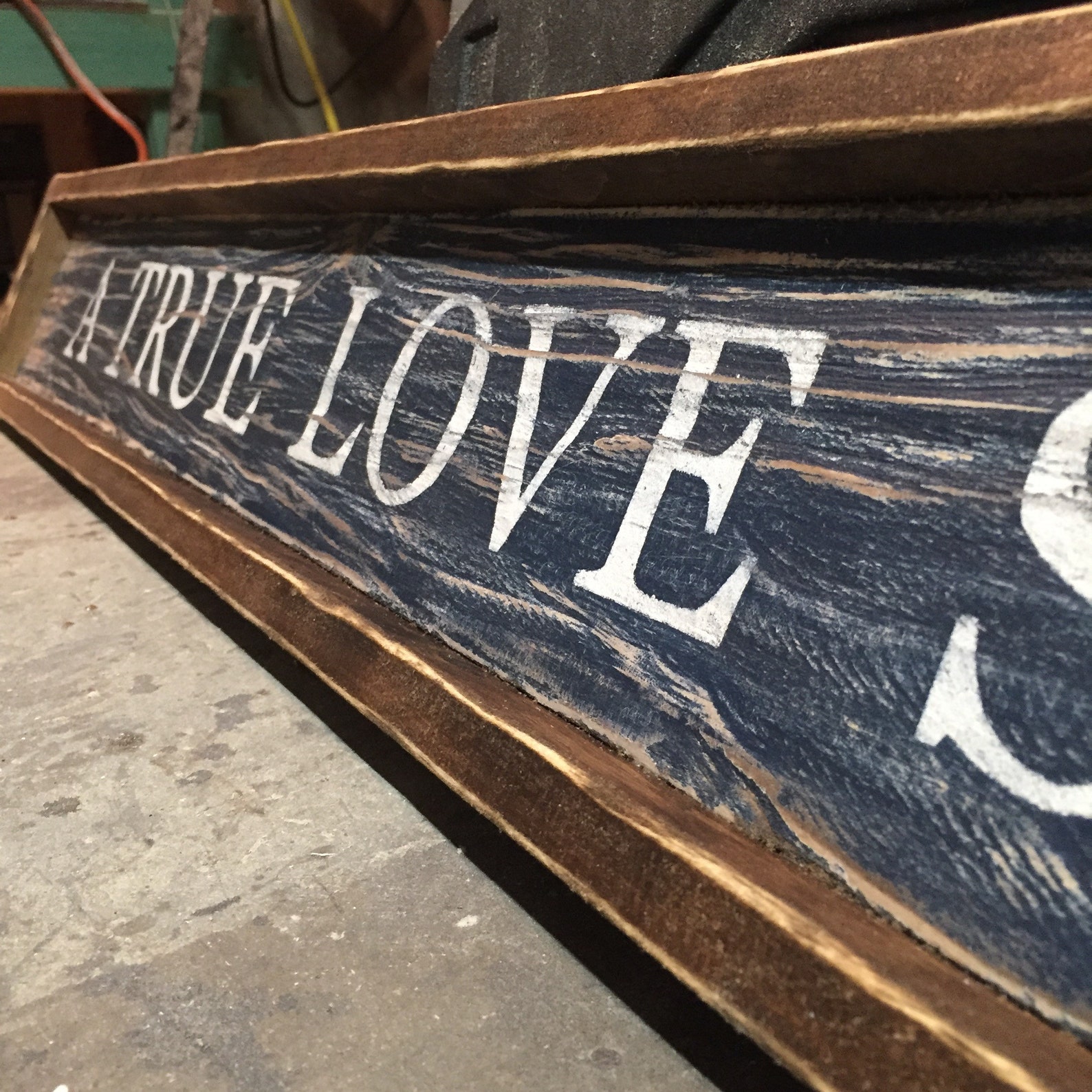 A True Love Story Never Ends Sign Rustic Log Cabin Decor | Etsy