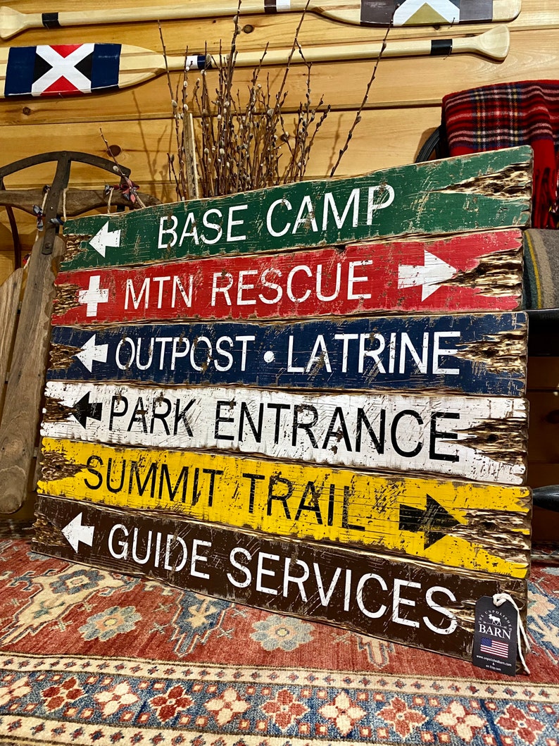 Wood Hiking Signs Mt Everest Sign Base Camp Sign Mountain - Etsy