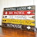 Rustic Wood Hunting Lodge Signs Log Cabin Decor Snowmobile - Etsy
