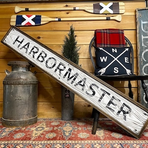 5ft Harbormaster Sign, Nautical Coastal Boat House Decor - Etsy