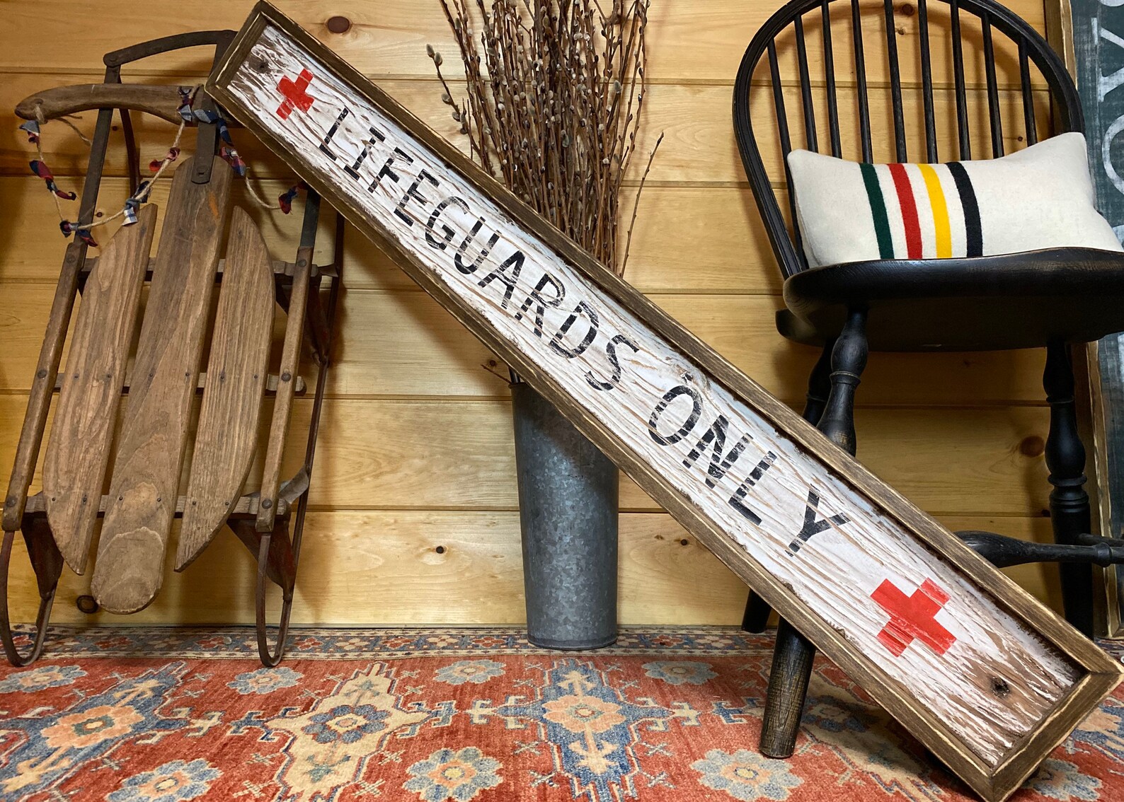 Rustic Lifeguard Sign Coastal Decor Lifeguards Only Wood | Etsy
