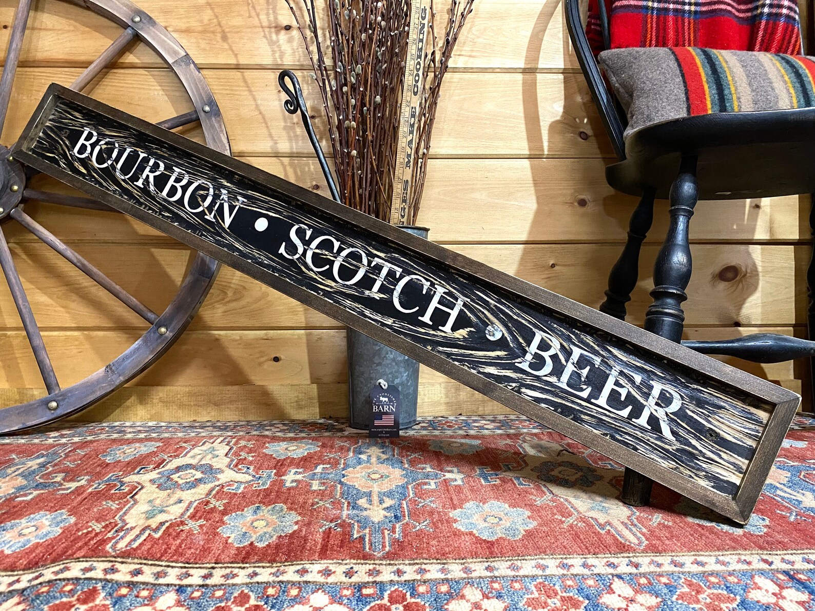 Wood Bourbon Sign Rustic Bourbon Scotch Beer Bar Decor - Etsy