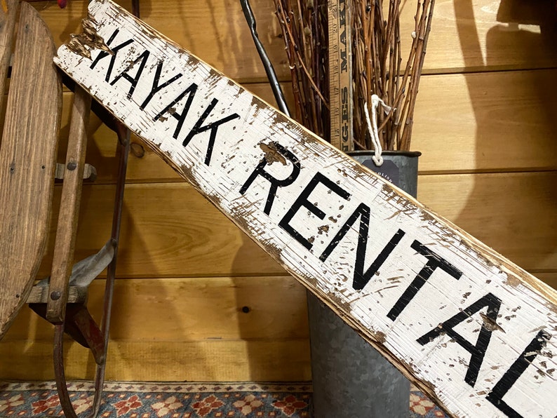 Rustic Kayak Rentals Wood Sign Log Cabin Decor Distressed - Etsy