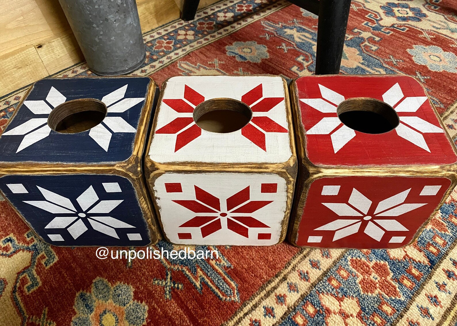 Nordic Star Tissue Box Cover Rustic Christmas Decor - Etsy