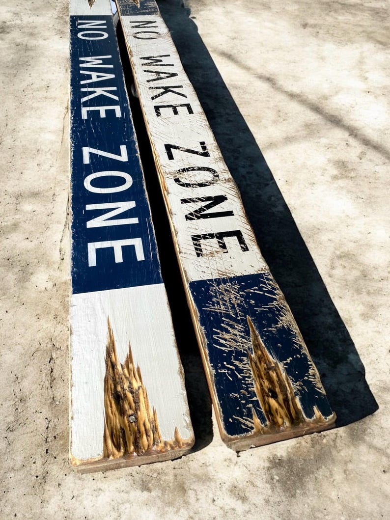 Lake House Sign, No Wake Zone - Etsy