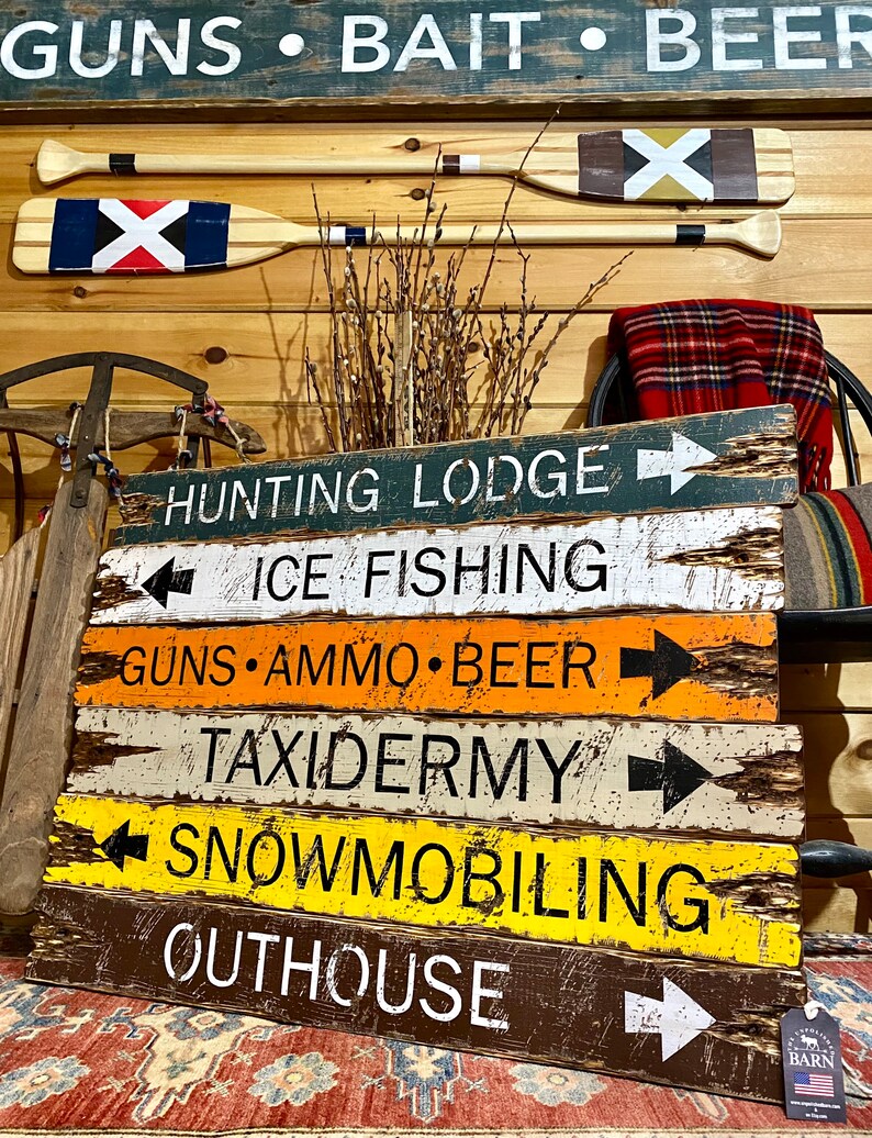Rustic Taxidermy Sign Wood Hunting Lodge Sign Log Cabin - Etsy